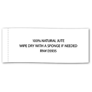 DII Jute Burlap Collection Kitchen Tabletop, Placemat Set, 13x19, Solid Black, 6 Count