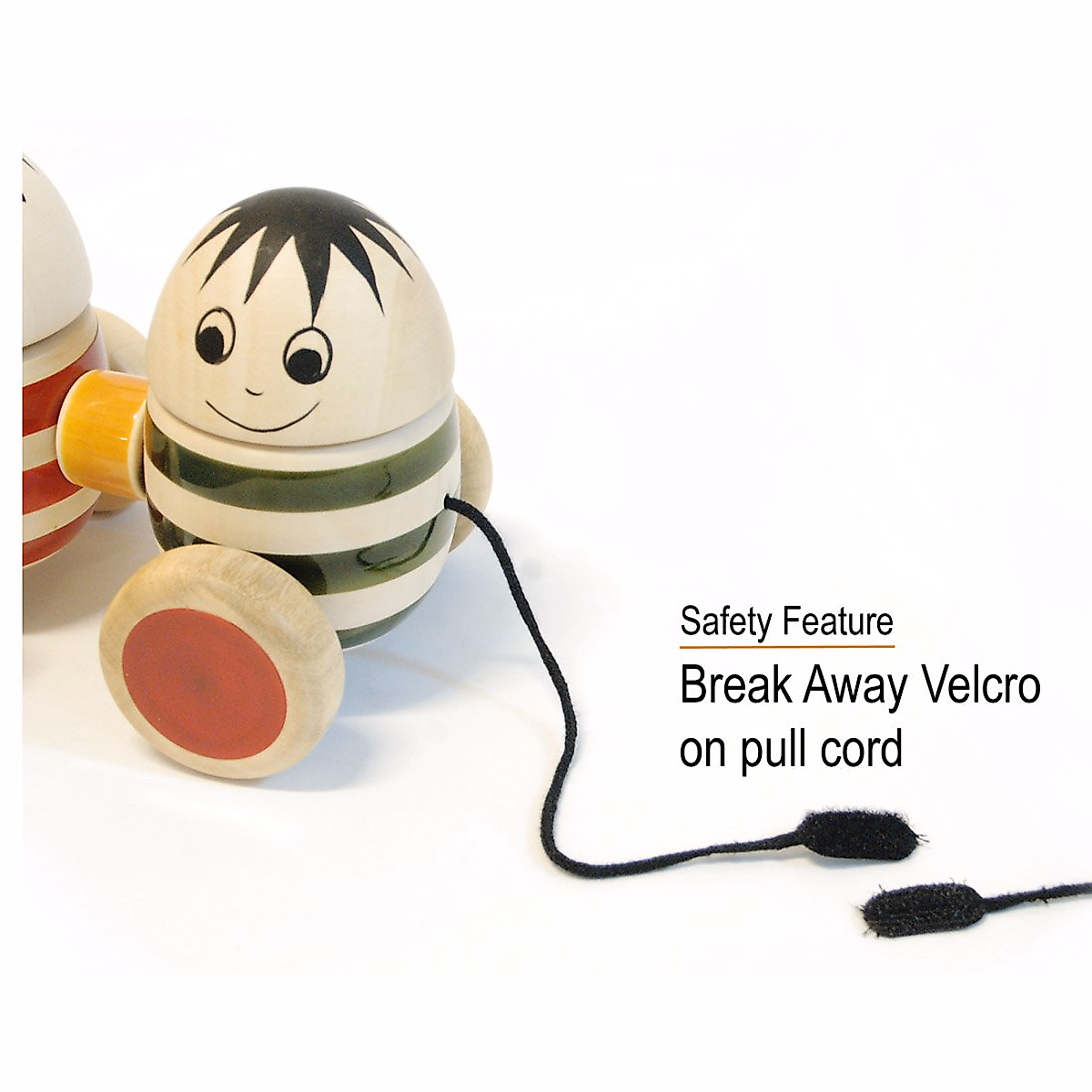 Handmade Wooden Stacker & Pull Toy with Bobbing Heads Made Using Natural Colors for Toddlers 18 Months Old and up, Helps in Early Education and Development | BOBBLERS by Maya Organic