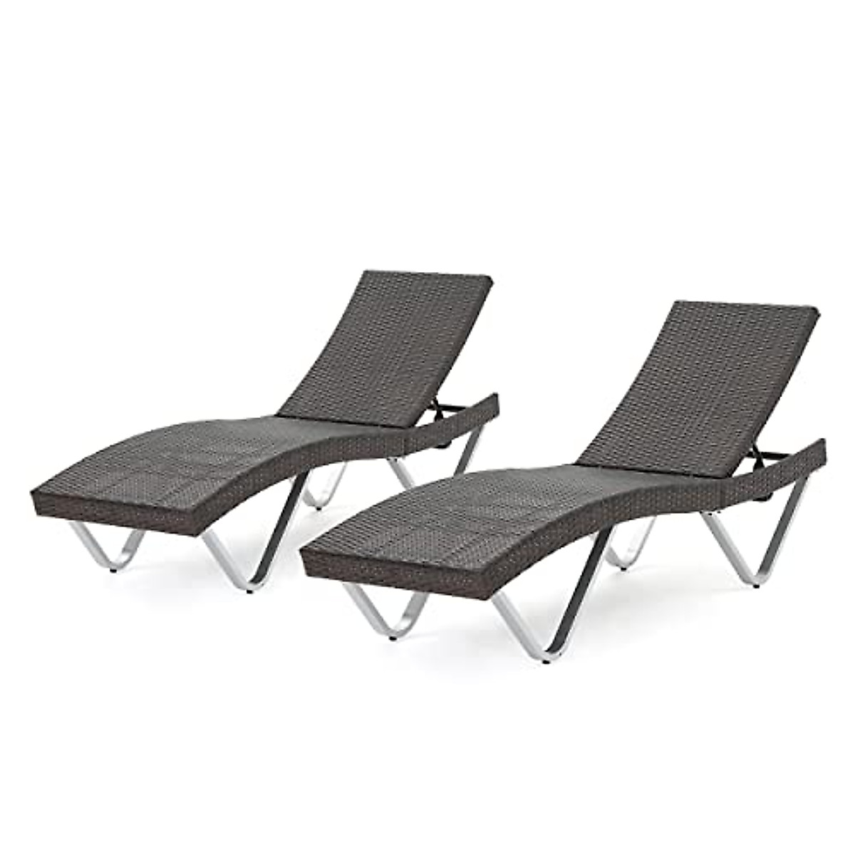 Christopher Knight Home Manuela Chaise Lounge Set, 2-Pcs Set, Multibrown