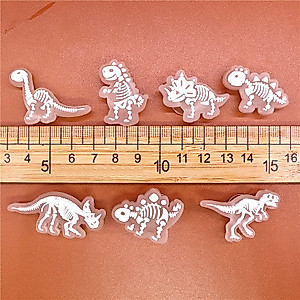 pequano 14 PCS luminous Dinosaur Shoe Charms Decoration, PVC Pins Decoration for Shoes Bracelets Dinosaurs Themed Party Favor