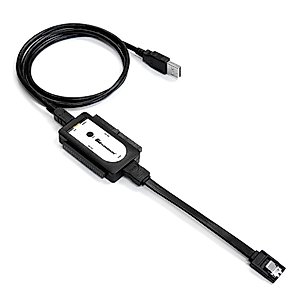 Kingwin USI-2535 USB 2.0 to SATA/IDE Adapter for 2.5 Inch, 3.5 Inch, 5.25 Inch Hard Drives with One Touch Back-Up, Power Supply Included