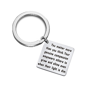 AKTAP Social Worker Gifts Social Worker Jewelry You Matter More Than You Think Thank You Key Chain Gift for Social Worker Volunteer Employee (Keychain)