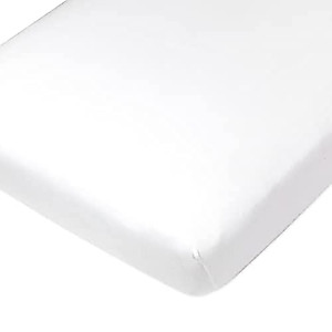 HonestBaby Organic Cotton Fitted Crib Sheet, Bright White, One Size