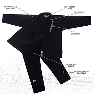 Starpro Evolve Kids Preshrunk Premium Jiu Jitsu,Childrens BJJ Gi - Many Sizes & Colors - Jujitsu Gi, BJJ Lightweight Gi, Jiu Jitsu Gi, Juijitsu Gi, Gi BJJ, BJJ Gi Junior