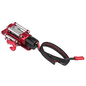 RC Car Winch RC Model Vehicle Crawler Winch RC Accessory with Remote Controller 1/10 Scale