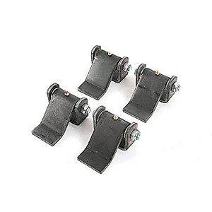 Red Hound Auto Qty 4 Steel Strap Style Short Leaf Hinge with Grease Zerk Fitting Weld-on Heavy Duty Greaseable Trailer Truck Body Gate Door Hinge
