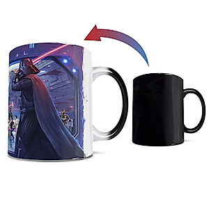 Morphing Mugs Star Wars – Obi Wan & Darth Vader – Obi Wan's Final Battle – Thomas Kinkade Studios - One 11 oz Color Changing Ceramic Mug – Image Revealed When HOT Liquid Is Added!