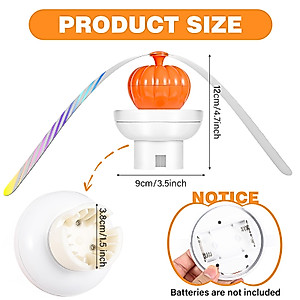 MANOPORA 4 Pack Fly Fans for Tables, Creative Pumpkin Shapes Fly Fan Portable Tabletop Food Fan, Indoor Outdoor Battery Powered Picnic Camping Fly Fans for Picnic, Party, BBQ, Kitchen, Restaurants