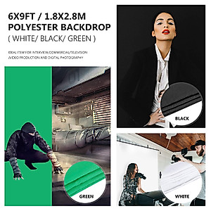 NEEWER Complete Photography Lighting Kit with Backdrops: 8.5ftx10ft Backdrop Stand/800W Equivalent 5500K Umbrellas Softbox Continuous Lighting Kit/42 inch Reflector/Tripod/Carry Bag for Studio