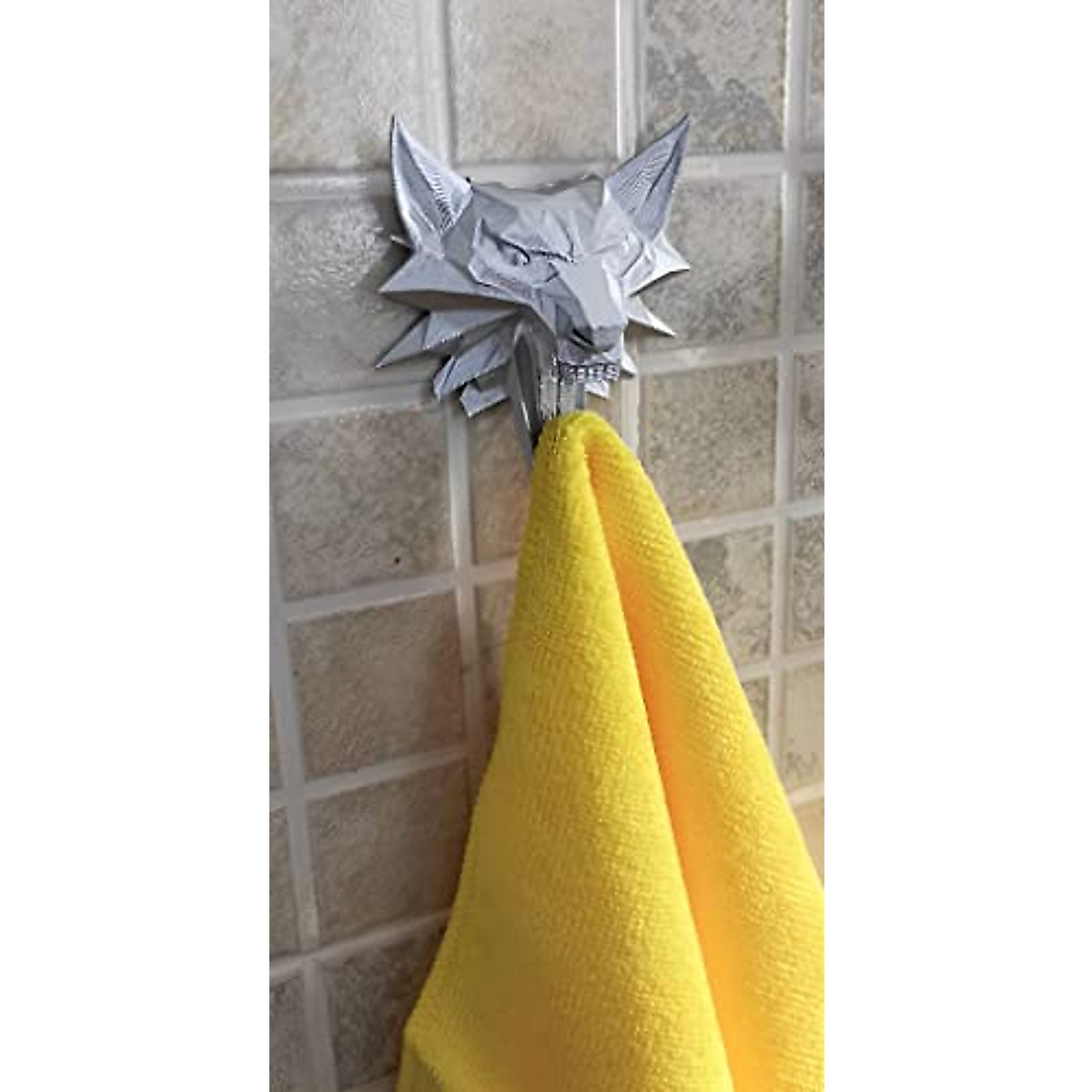 Multi-Utility 3D Printed Self Adhesive Towel Stand (Pack of 3) for Bathroom Accessories| Apron Holder in Kitchen| Headphone Holder| Keyholder (8 x 5 x 8.5) cm.