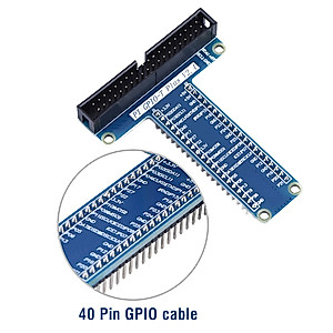 T-Type GPIO Extension Module Board Adapter with 40Pin Ribbon Flat Cable for Raspberry Pi 1B+/ 2B/ 3B