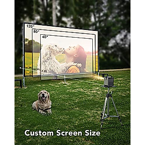 Portable Projector Native 1080p 4K Supported, 2.4G/5G WiFi Projector, 9000Lumens, 4D Keystone Correction, Zoom, 120" Big Screen Home Theater Projector Compatible with HDMI, USB, TV Stick