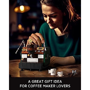 Nifeliz Coffee Machine, Semi-Automatic Espresso Machine Building Model Toy, Delightful Coffee Maker Display Set for Adult Gift Giving (426 Pieces)