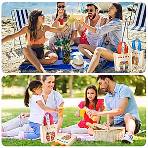 Kacctyen 24 Pcs Summer Gift Bags End of the Year Present for Kids Pool Party Favors Gift Bags Beach Bags for Kids Totes Bag Cute Reusable Travel Bags for Kids Summer Tropical End of the Year Party