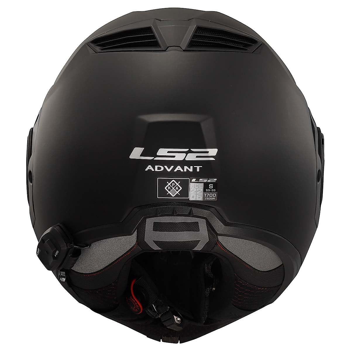 LS2 Helmets Advant Modular Helmet with Integrated Cardo 4X Bluetooth (Noir Matte Black - X-Large)