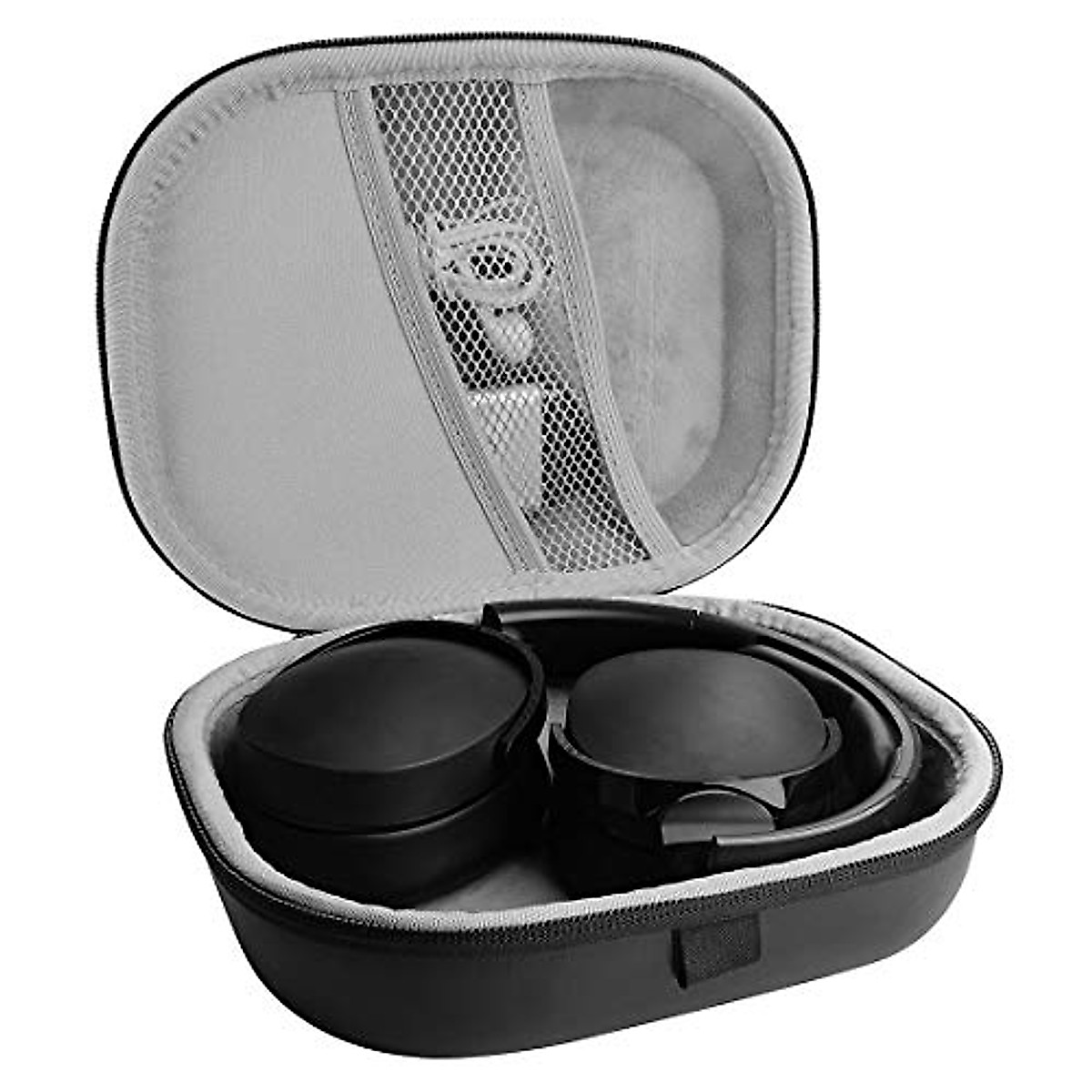 Geekria Shield Headphones Case Compatible with Skullcandy Crusher ANC, Crusher Evo, Hesh ANC, Hesh Evo Case, Replacement Hard Shell Travel Carrying Bag with Cable Storage (Black)