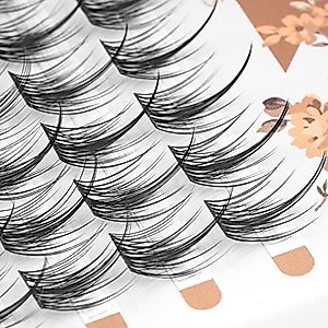 FinyDreamy DIY Eyelash Extension Lashes Clusters Spikes Style D Curl 48 Individual Clusters Lashes Reusable Artificial False Eyelash For Authentic Eyelash Extension Look (16mm)