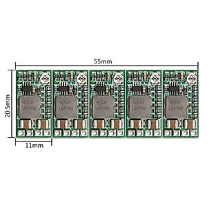 DROK 5v Regulator, 5pcs Mini Voltage Reducer DC 4.5-24V 12V 24V Step Down to 5V Buck Converter Board 3A Volt Step-Down Transformer Power Supply Module