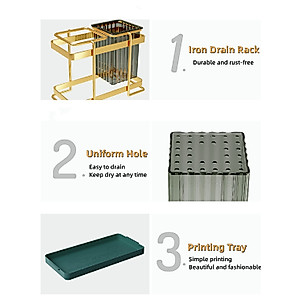 NAN Wind Cutlery and Utensil Storage Organizer,Cutlery and Utensil Organizer With Drainer,Utensil Countertop Storage Container for Kitchen to Holds Forks,Knives,Spoons,Chopsticks