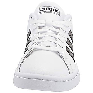 adidas men's Grand Court Sneaker, White/Black/White, 11.5 US