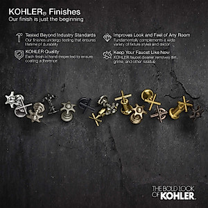 KOHLER K-8801-2MB Duostrainer Sink Strainer, Sink Drain and Strainer with Tailpiece, Vibrant Brushed Moderne Brass