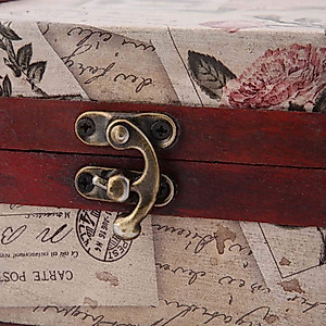 ZJchao Vintage Storage Case, Old-Fashioned Style Decorative Storage Box Can Be Used As Photography Props, Delicate Hand-Made Decoration Crafts for Home Desk and Office Table(#2)