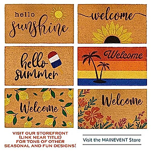 MAINEVENT Welcome Door Mat 30x17 Inch, Thick Welcome Mat Outdoor, Welcome Outdoor Mat Front Door Entrance, Thick Non-Slip PVC Backing Welcome Entry Doormat for Front Door, Welcome Mat
