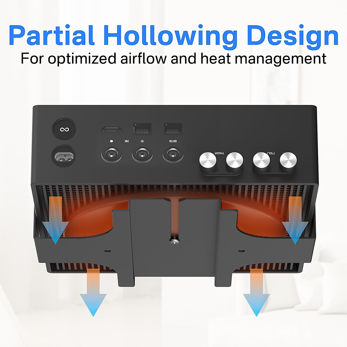 Slim Wall Mount for Sonos Amp Mount Bracket, Black Steel Mount for Sonos Wireless Amplifier Mounting Bracket