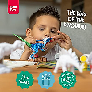 Nene Toys Dinosaur Painting Kit for Kids 3-7 Years [The Kings] – Includes 4 Museum Replicas, 2 Paint Sets, 2 Brushes, Educational Poster and Playmat – Art & Craft Paint Toy for Boys and Girls