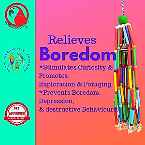 Bonka Bird Toys 000708 Wind Chimes Bird Toy Parrot cage Toys Cages Conure African Grey Parakeet