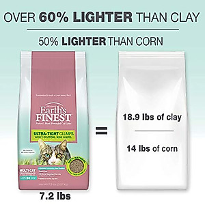 Four Paws Earth’s FINEST® Cat Litter, Premium Clumping, Lightweight, Absorbent Formula 7.2 Pounds