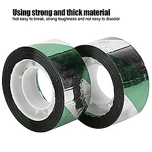 GLOGLOW Reflective Scare Birds Tape, Garden Orchard Accessories Bird Scare Ribbon Reflective Scare Tape Thick for Scare Birds Away(2 Pieces of Green Silver, 80m)