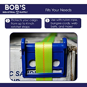 Bob's Industrial Supply BISupply Cargo Corner Edge Protector - 40pk Blue Flatbed Edge Protectors Plastic Corner Protectors for Shipping