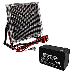Mighty Max Battery 12V 9AH Replaces Haijiu 6-DFM-7 + 12V Solar Panel Charger
