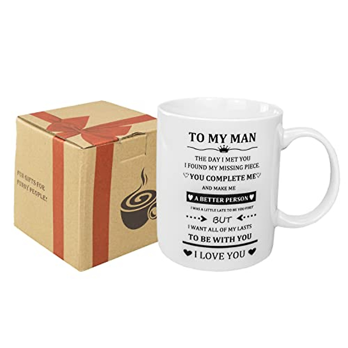 INOGIH Personalized Tea and Coffee-Ceramic-Mug Coffee Tea Cup for Dad/Father/Husband/Boyfriend Funny Cute Love Gift for Valentines Day White Ceramic Novelty Tea Cup