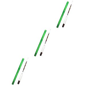 FUNOMOCYA 3 Pcs Sugar Meter Scale Hydrometer Beer Wine Hydrometer Alcohol Hydrometer Home Brew Hydrometer Triplescale Tester Maple Syrup Hydrometer for Wine Borosilicate Glass