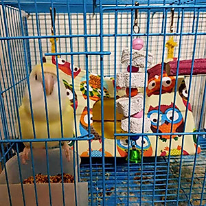 Bird Nest Snuggle Hut Hanging Hammock Parrot Hideaway Hut Sleeping Bed with Swing Bell for Parrot Parakeet Cockatiels Budgies Budgerigar Eclectus Cockatoo Lovebird in Spring Summer Autumn