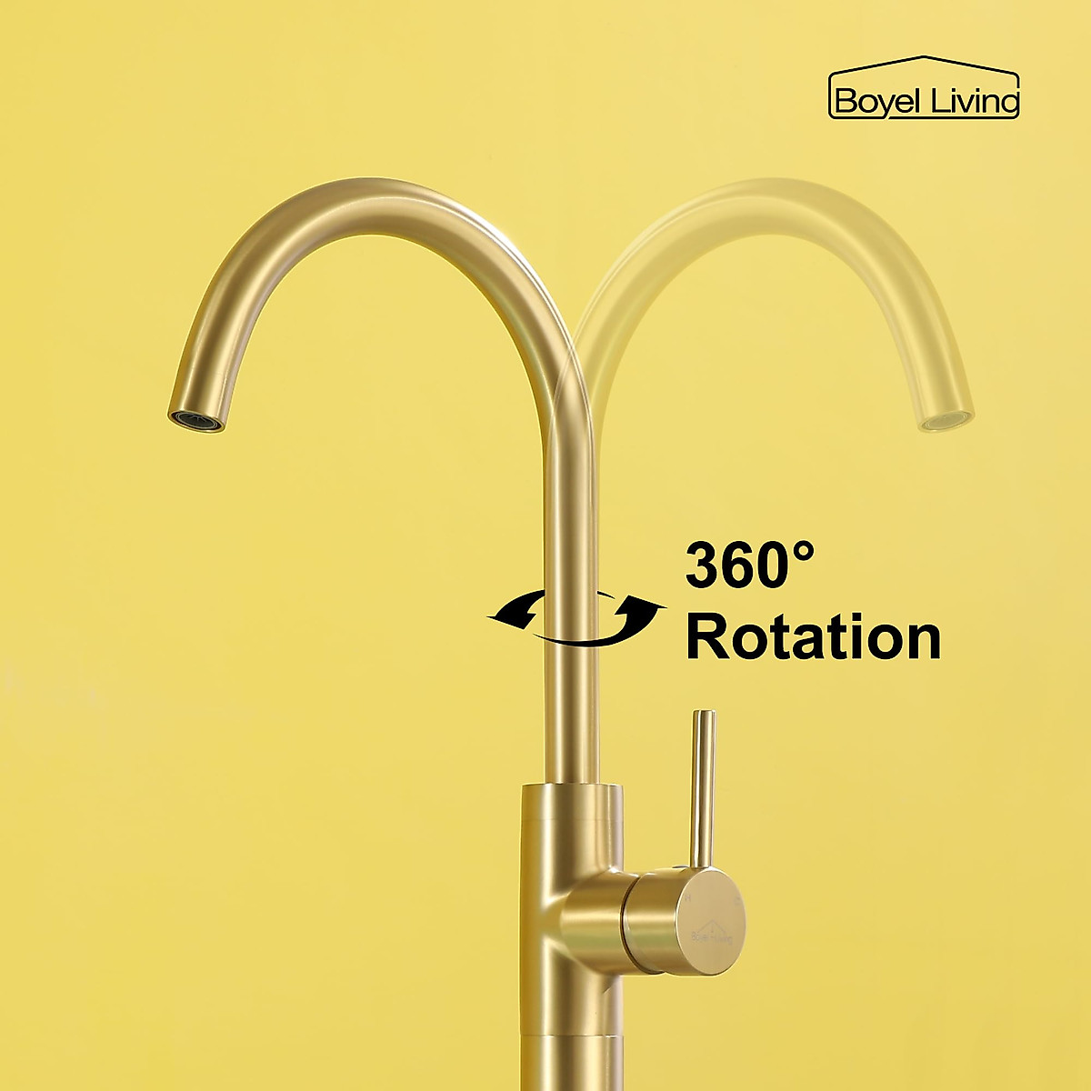 Premium Freestanding Bathtub Filler Faucet Brushed Gold Single Handle Bath Tub Faucet Solid Brass Tub Filler Facuet for Bathtub