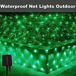 OYCBUZO 300 LED Green Net Lights Outdoor Decor, 14.8ft x 5ft Green Mesh Lights String Lights, 8 Modes Fairy Lights Waterproof for Bushes Yard Garden Wedding Holiday Party