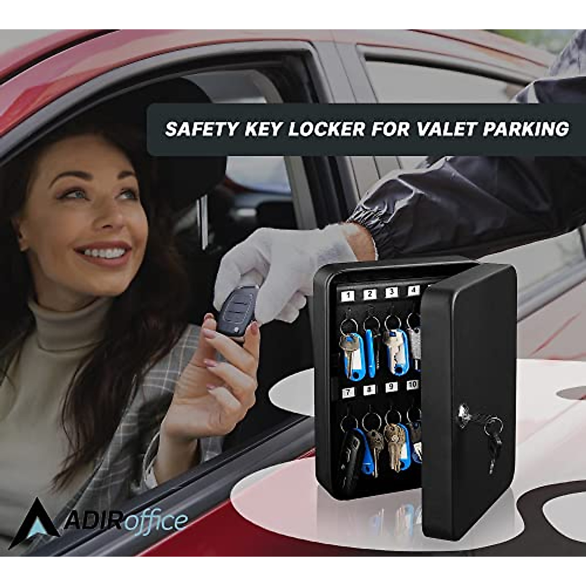 AdirOffice Key Lock Box for Secure Key Organization