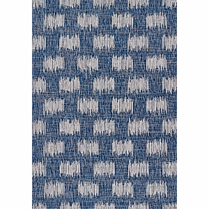 Novogratz by Momeni Villa Turin Blue Indoor/Outdoor Area Rug 2' X 10' Runner