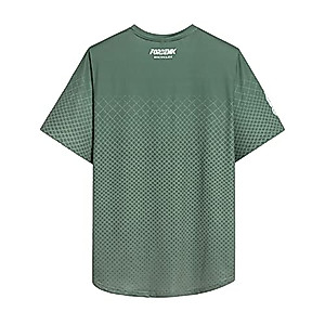 FORBEMK Men's Bike Shirts Short Sleeve Quick Dry&Moisture-Wicking Running Hiking Cycling Jerseys Bike Clothing Bicycle Shirt-Light Green-M