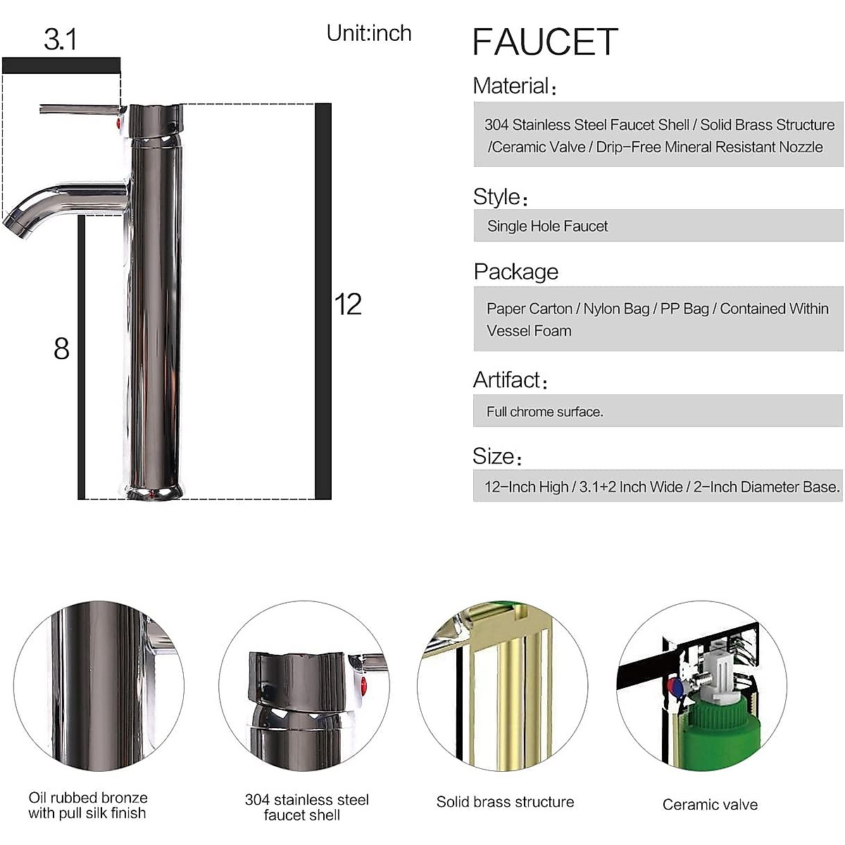 YOURLITE Bathroom Sink,Boat Shape Bathroom Glass Vessel Sink with Faucet and Pop-Up Drain Bowl Vessel Sinks for Bathrooms, Gold