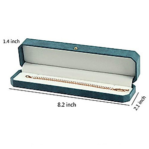 NuAngela Bracelet Box, PU Leather Gift Case For Necklace Bracelet Watch Pen, Jewelry Display Box For Women, Mother's Day Birthday Valentine's Day Chritmas Gift Box(Bracelet Box)