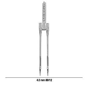SINGER 04719 Universal Twin Stretch Sewing Machine Needle, 4.0mm