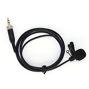 XGWTH Lavalier Microphone Omnidirectional Condenser Lapel Mic Compatible with Sennheiser Wireless System Transmitter Bodypack 3.5mm Stereo Female Screw Plug with Clip & Cap