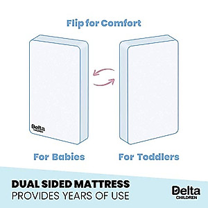 Delta Children Heartland 4-in-1 Convertible Crib, Grey with Twinkle Stars Crib & Toddler Mattress