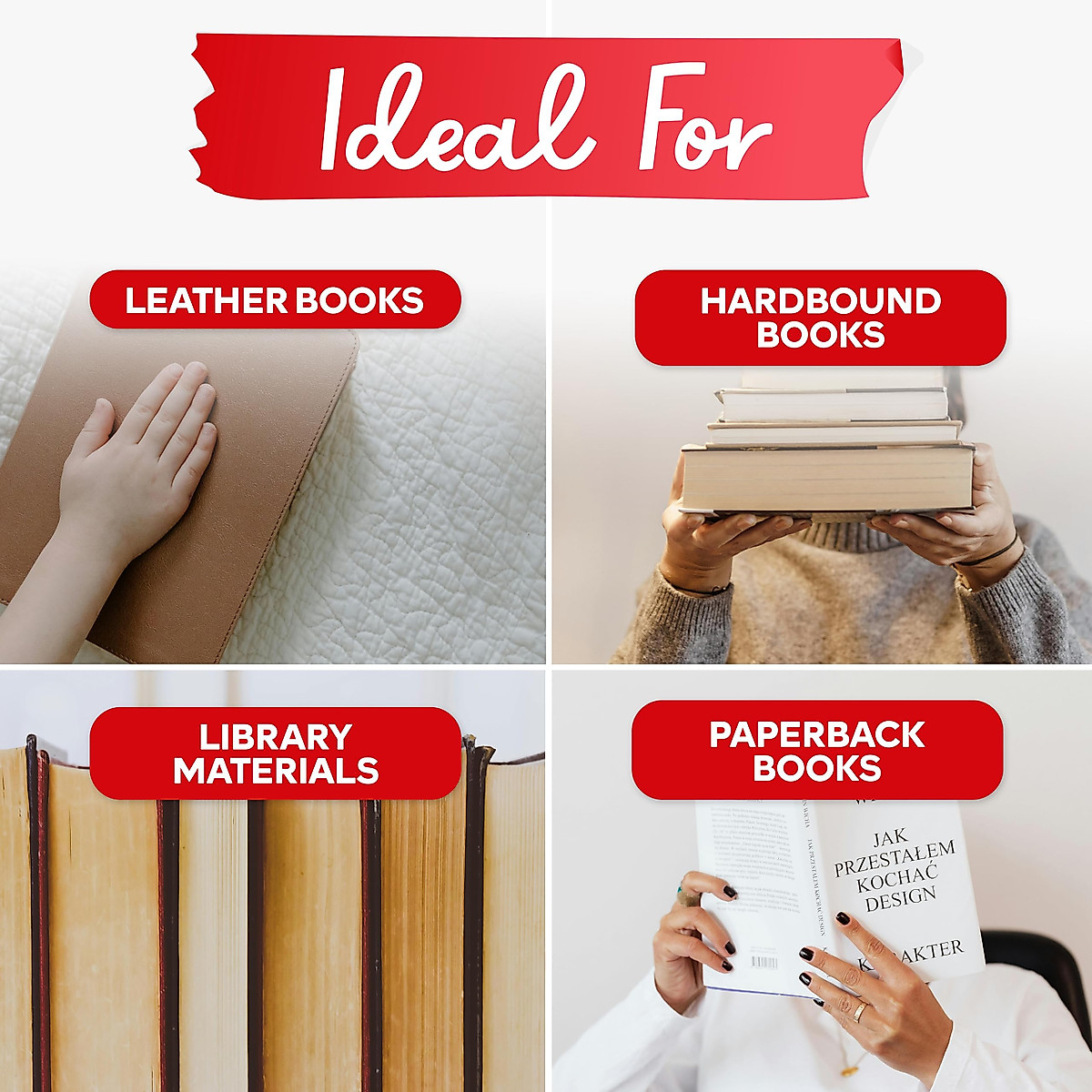 XFasten Book Binding Repair Tape, Black, 2-Inch by 15-Yard, Cloth Library Book Hinging Repair Tape, Acid Free and Archival Safe