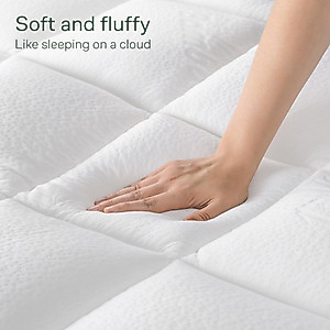 Ultra Soft 2 Inch Twin Mattress Topper - Bamboo Viscose Mattress Pad for Back Pain Relief - Machine Washable - Naturally Cooling for Hot Sleepers