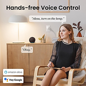GHome Smart Mini Plug Compatible with Alexa and Google Home, WiFi Outlet Socket Remote Control with Timer Function, Only Supports 2.4GHz Network, No Hub Required, ETL FCC Listed (4 Pack), White